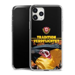 DeinDesign iPhone 11 Pro Max Handy Silikon H&uuml;lle Case transparent Handyh&uuml;lle Sg Dynamo Dresden Merchandise Sgd Silikon Case