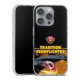 DeinDesign iPhone 16 Pro Handy Silikon H&uuml;lle Case transparent Handyh&uuml;lle Sgd Sg Dynamo Dresden Merchandise Silikon Case
