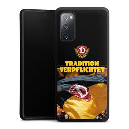 DeinDesign Galaxy S20 FE Handy Premium Silikon H&uuml;lle Handyh&uuml;lle schwarz Case Sg Dynamo Dresden Merchandise Sgd Silikon Premium Case