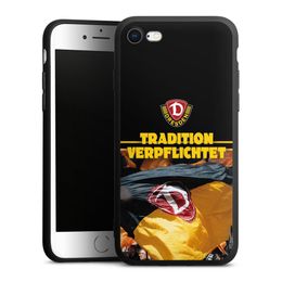 DeinDesign iPhone SE (2020) Handy Premium Silikon H&uuml;lle Handyh&uuml;lle schwarz Case Sg Dynamo Dresden Merchandise Sgd Silikon Premium Case