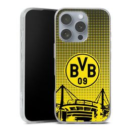 DeinDesign iPhone 16 Pro Handy Silikon H&uuml;lle Case transparent Handyh&uuml;lle Bvb Stadium Borussia Dortmund Silikon Case