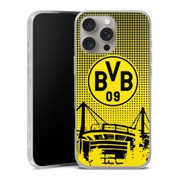DeinDesign iPhone 16 Pro Max Handy Silikon H&uuml;lle Case transparent Handyh&uuml;lle Bvb Stadium Borussia Dortmund Silikon Case