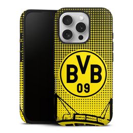 DeinDesign iPhone 16 Pro Handy Panzer Handyh&uuml;lle robuste Outdoor H&uuml;lle Schutzh&uuml;lle gl&auml;nzend Bvb Stadium Borussia Dortmund Tough Case