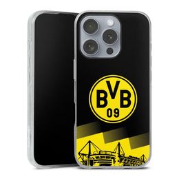 DeinDesign iPhone 16 Pro Handy Silikon H&uuml;lle Case transparent Handyh&uuml;lle Borussia Dortmund Stadium Bvb Silikon Case