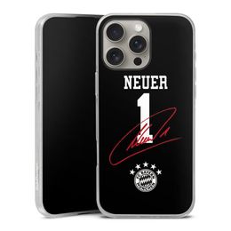 DeinDesign iPhone 16 Pro Max Handy Silikon H&uuml;lle Case transparent Handyh&uuml;lle Fc Bayern M&uuml;nchen Manuel Neuer Fcb Silikon Case