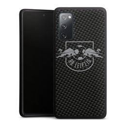 DeinDesign Galaxy S20 FE Handy Premium Silikon H&uuml;lle Handyh&uuml;lle schwarz Case Rb Leipzig Carbon Metallic Look Silikon Premium Case