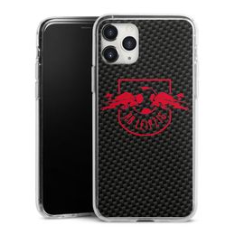 DeinDesign iPhone 11 Pro Max Handy Silikon H&uuml;lle Case transparent Handyh&uuml;lle Official Licensed Product Carbon Rb Leipzig Silikon Case