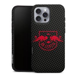 DeinDesign iPhone 16 Pro Max Handy Panzer Handyh&uuml;lle robuste Outdoor H&uuml;lle Schutzh&uuml;lle gl&auml;nzend Rb Leipzig Official Licensed Product Carbon Tough Case