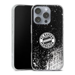 DeinDesign iPhone 16 Pro Handy Silikon H&uuml;lle Case transparent Handyh&uuml;lle Official Licensed Product Fcb Fc Bayern M&uuml;nchen Silikon Case
