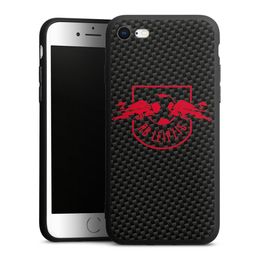 DeinDesign iPhone SE (2020) Handy Premium Silikon H&uuml;lle Handyh&uuml;lle schwarz Case Official Licensed Product Carbon Rb Leipzig Silikon Premium Case