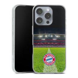 DeinDesign iPhone 16 Pro Handy Silikon H&uuml;lle Case transparent Handyh&uuml;lle Stadium Fc Bayern M&uuml;nchen Fcb Silikon Case