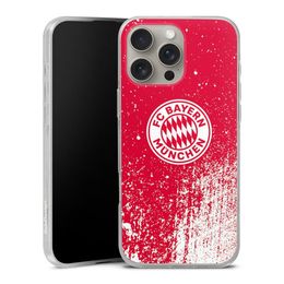 DeinDesign iPhone 16 Pro Max Handy Silikon H&uuml;lle Case transparent Handyh&uuml;lle Fcb Fc Bayern M&uuml;nchen Official Licensed Product Silikon Case