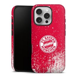 DeinDesign iPhone 16 Pro Handy Panzer Handyh&uuml;lle robuste Outdoor H&uuml;lle Schutzh&uuml;lle gl&auml;nzend Fcb Fc Bayern M&uuml;nchen Official Licensed Product Tough Case