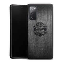 DeinDesign Galaxy S20 FE 5G Handy Premium Silikon H&uuml;lle Handyh&uuml;lle schwarz Case Metallic Look Fcb Fc Bayern M&uuml;nchen Silikon Premium Case