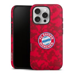 DeinDesign iPhone 16 Pro Handy Panzer Handyh&uuml;lle robuste Outdoor H&uuml;lle Schutzh&uuml;lle gl&auml;nzend Camouflage Fcb Fc Bayern M&uuml;nchen Tough Case