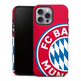 DeinDesign iPhone 16 Pro Max Handy Panzer Handyh&uuml;lle robuste Outdoor H&uuml;lle Schutzh&uuml;lle gl&auml;nzend Official Licensed Product Fcb Fc Bayern M&uuml;nchen Tough Case