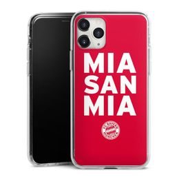 DeinDesign iPhone 11 Pro Max Handy Silikon H&uuml;lle Case transparent Handyh&uuml;lle Fcb Mia San Mia Fc Bayern M&uuml;nchen Silikon Case