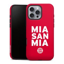 DeinDesign iPhone 16 Pro Max Handy Panzer Handyh&uuml;lle robuste Outdoor H&uuml;lle Schutzh&uuml;lle gl&auml;nzend Fcb Mia San Mia Fc Bayern M&uuml;nchen Tough Case