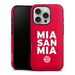 DeinDesign iPhone 16 Pro Handy Panzer Handyh&uuml;lle robuste Outdoor H&uuml;lle Schutzh&uuml;lle gl&auml;nzend Fcb Mia San Mia Fc Bayern M&uuml;nchen Tough Case