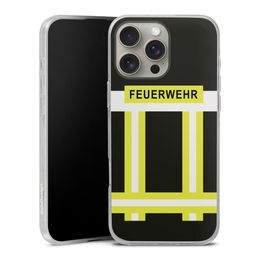 DeinDesign iPhone 16 Pro Max Handy Silikon H&uuml;lle Case transparent Handyh&uuml;lle Fire Fighters Job Fire Fighter Silikon Case