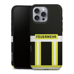 DeinDesign iPhone 16 Pro Max Handy Panzer Handyh&uuml;lle robuste Outdoor H&uuml;lle Schutzh&uuml;lle gl&auml;nzend Fire Fighters Job Fire Fighter Tough Case