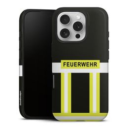DeinDesign iPhone 16 Pro Handy Panzer Handyh&uuml;lle robuste Outdoor H&uuml;lle Schutzh&uuml;lle gl&auml;nzend Fire Fighters Job Fire Fighter Tough Case