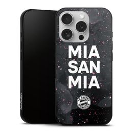 DeinDesign iPhone 16 Pro Handy Slim Case extra d&uuml;nn Silikon Handyh&uuml;lle schwarz H&uuml;lle Mia San Mia Girl Style Fc Bayern M&uuml;nchen Silikon Slim Case