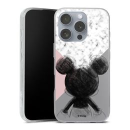 DeinDesign iPhone 16 Pro Handy Silikon H&uuml;lle Case transparent Handyh&uuml;lle Marble Disney Mickey Mouse Silikon Case