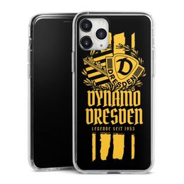 DeinDesign iPhone 11 Pro Max Handy Silikon H&uuml;lle Case transparent Handyh&uuml;lle Sgd Statement Sg Dynamo Dresden Silikon Case