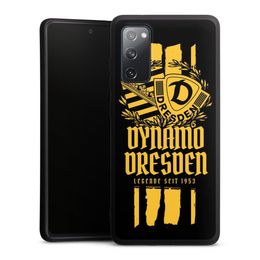 DeinDesign Galaxy S20 FE Handy Premium Silikon H&uuml;lle Handyh&uuml;lle schwarz Case Sgd Statement Sg Dynamo Dresden Silikon Premium Case