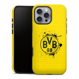 DeinDesign iPhone 16 Pro Max Handy Panzer Handyh&uuml;lle robuste Outdoor H&uuml;lle Schutzh&uuml;lle gl&auml;nzend Official Licensed Product Bvb Borussia Dortmund Tough Case