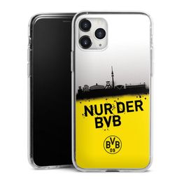 DeinDesign iPhone 11 Pro Max Handy Silikon H&uuml;lle Case transparent Handyh&uuml;lle Borussia Dortmund Statement Bvb Silikon Case