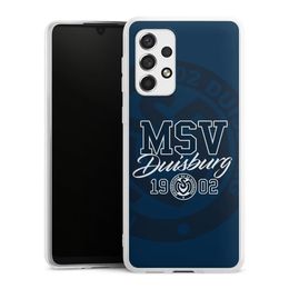 DeinDesign Galaxy A33 5G Handy Silikon H&uuml;lle Case transparent Handyh&uuml;lle Msv Duisburg Merchandise Soccer Silikon Case