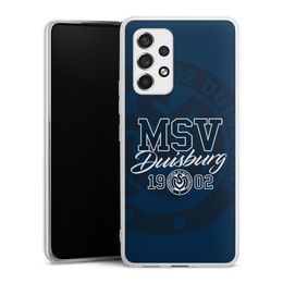 DeinDesign Galaxy A53 5G Handy Silikon H&uuml;lle Case transparent Handyh&uuml;lle Msv Duisburg Merchandise Soccer Silikon Case