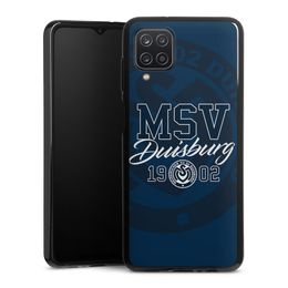 DeinDesign Galaxy A12 Handy Silikon H&uuml;lle Case schwarz Handyh&uuml;lle Msv Duisburg Merchandise Soccer