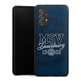 DeinDesign Galaxy A52s 5G Handy Silikon H&uuml;lle Case schwarz Handyh&uuml;lle Msv Duisburg Merchandise Soccer