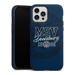DeinDesign iPhone 13 Pro Max Handy Panzer Handyh&uuml;lle robuste Outdoor H&uuml;lle Schutzh&uuml;lle matt Soccer Merchandise Msv Duisburg Tough Case