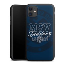 DeinDesign iPhone 11 Handy Premium Silikon H&uuml;lle Handyh&uuml;lle schwarz Case Soccer Merchandise Msv Duisburg Silikon Premium Case