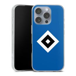 DeinDesign iPhone 16 Pro Handy Silikon H&uuml;lle Case transparent Handyh&uuml;lle Logo Hsv Hamburger Sv Silikon Case