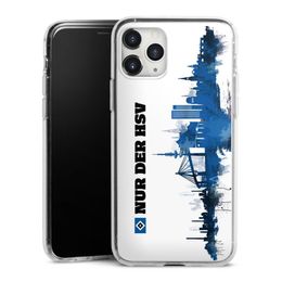 DeinDesign iPhone 11 Pro Max Handy Silikon H&uuml;lle Case transparent Handyh&uuml;lle Hsv Official Licensed Product Bundesliga Silikon Case