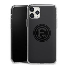 DeinDesign iPhone 11 Pro Max Handy Silikon H&uuml;lle Case transparent Handyh&uuml;lle Fortuna D&uuml;sseldorf Logo F95 Silikon Case