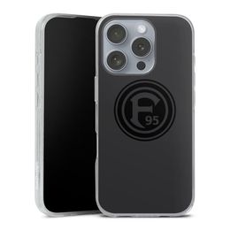 DeinDesign iPhone 16 Pro Handy Silikon H&uuml;lle Case transparent Handyh&uuml;lle F95 Fortuna D&uuml;sseldorf Logo Silikon Case
