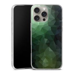 DeinDesign iPhone 16 Pro Max Handy Silikon H&uuml;lle Case transparent Handyh&uuml;lle Tarnmuster Geometric Mosaic Silikon Case