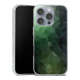 DeinDesign iPhone 16 Pro Handy Silikon H&uuml;lle Case transparent Handyh&uuml;lle Tarnmuster Geometric Mosaic Silikon Case