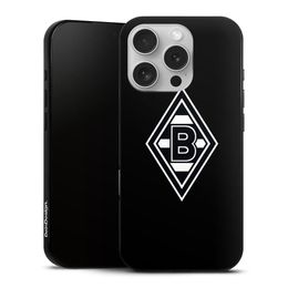 DeinDesign iPhone 16 Pro Handy Slim Case extra d&uuml;nn Silikon Handyh&uuml;lle schwarz H&uuml;lle Borussia M&ouml;nchengladbach Gladbach Coat Of Arms Silikon Slim Case