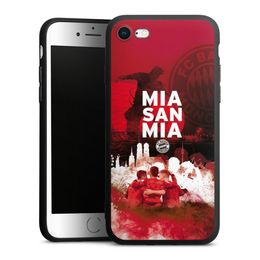 DeinDesign iPhone SE (2020) Handy Premium Silikon H&uuml;lle Handyh&uuml;lle schwarz Case Fc Bayern M&uuml;nchen Fcb Mia San Mia Silikon Premium Case