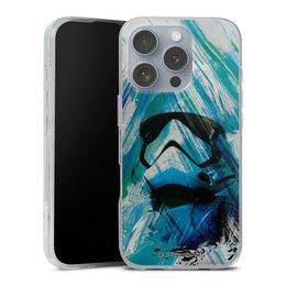 DeinDesign iPhone 16 Pro Handy Silikon H&uuml;lle Case transparent Handyh&uuml;lle Colourful Stormtrooper Star Wars Silikon Case