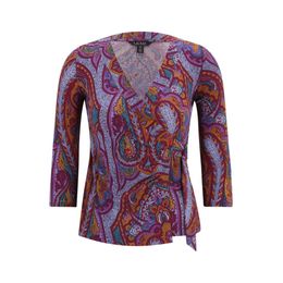 Lauren Ralph Lauren Petite Shirt 'CLASSIC' Damen Größe L/XL himmelblau / dunkellila / orange / magenta
