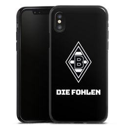 DeinDesign iPhone X Handy Silikon H&uuml;lle Case schwarz Handyh&uuml;lle Die Fohlen Gladbach Borussia M&ouml;nchengladbach