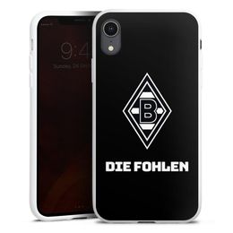 DeinDesign iPhone Xr Handy Silikon H&uuml;lle Case wei&szlig; Handyh&uuml;lle Die Fohlen Gladbach Borussia M&ouml;nchengladbach Silikon Case